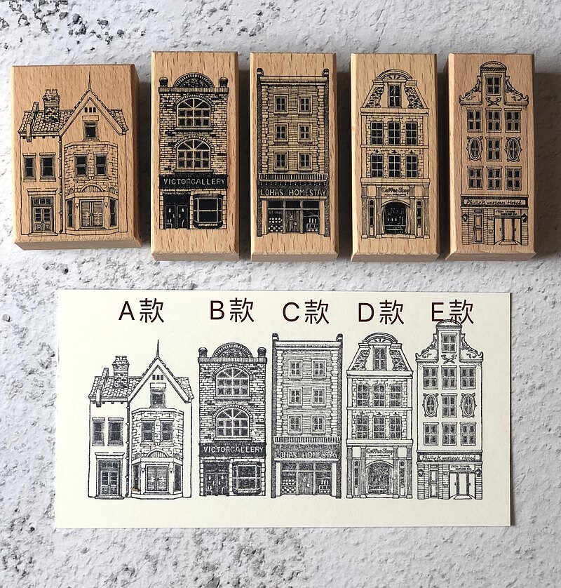 Ladyf05 Medieval Building Stamp Sets/ Rubber Stamps/ Building - Etsy