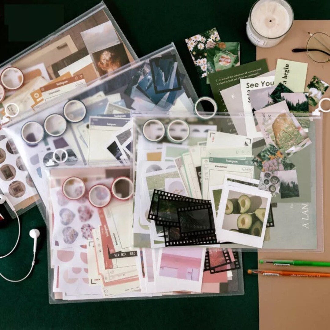 64 Pcs Stationery Kit/ Journaling Kit- Scrapbook Bundle- Journal ...