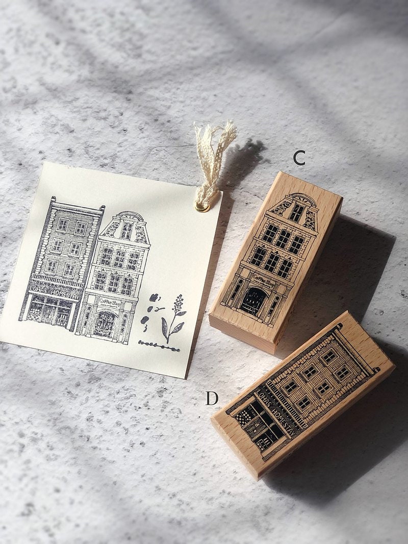 Ladyf05 Medieval Building Stamp Sets/ Rubber Stamps/ Building - Etsy