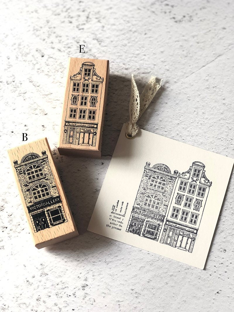 Ladyf05 Medieval Building Stamp Sets/ Rubber Stamps/ Building - Etsy