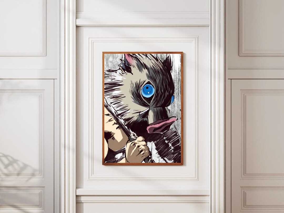 Demon Slayer Digital Poster, Inosuke, Anime Poster, Printable Wall Art ...