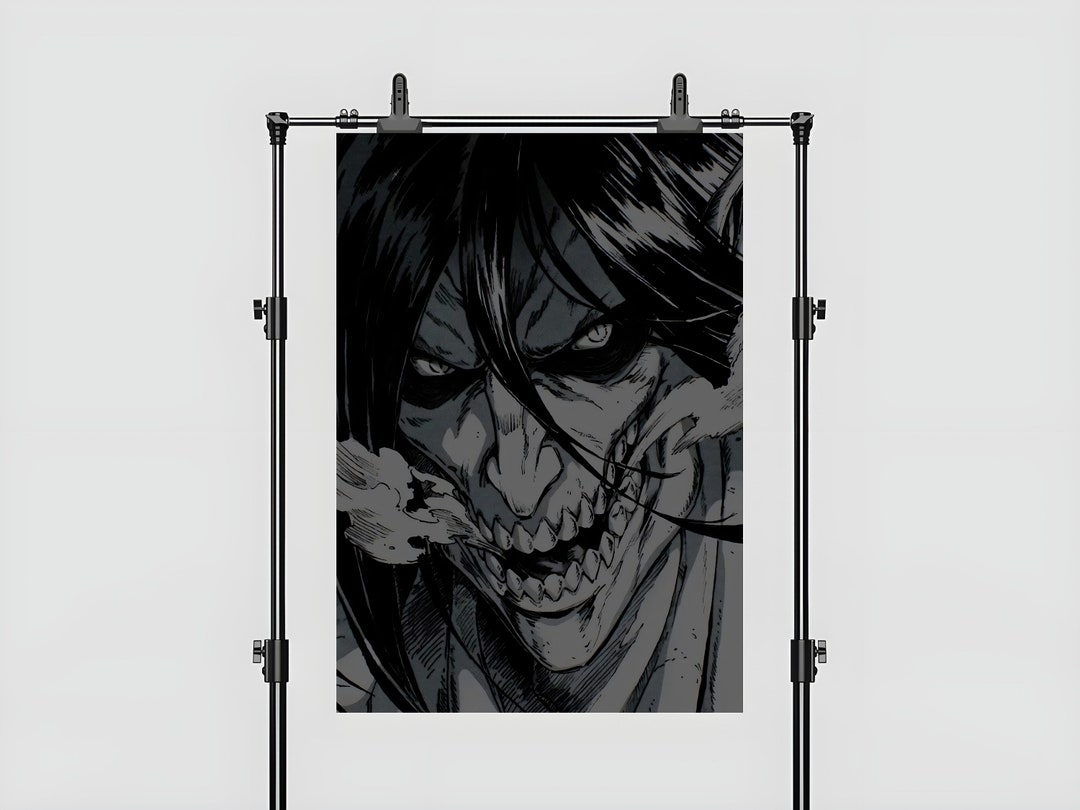 Attack on Titan Anime Eren Poster | Eren Wall Art | Eren Poster | High ...