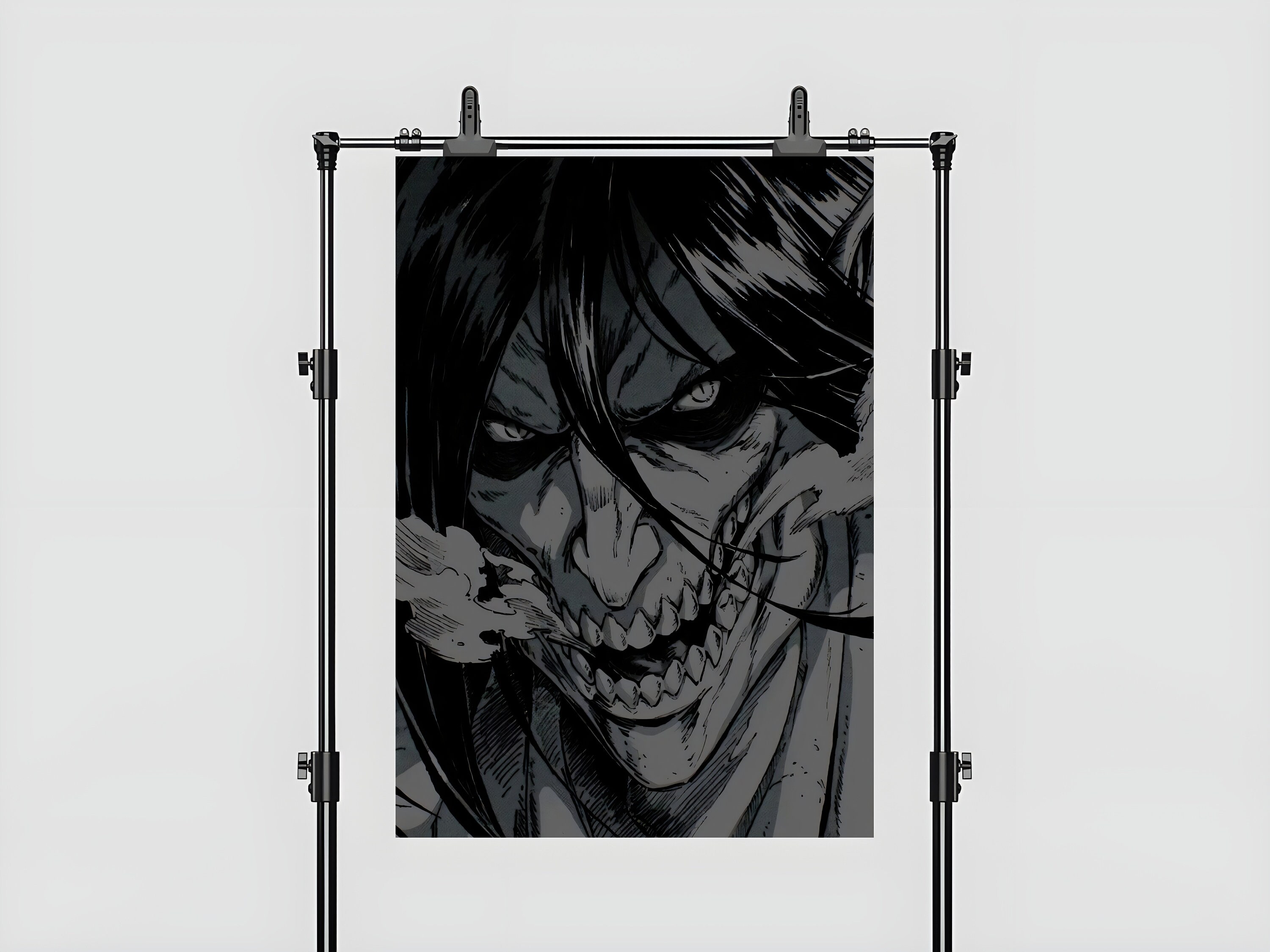 Attack on Titan Anime Eren Poster | Eren Wall Art | Eren Poster | High ...