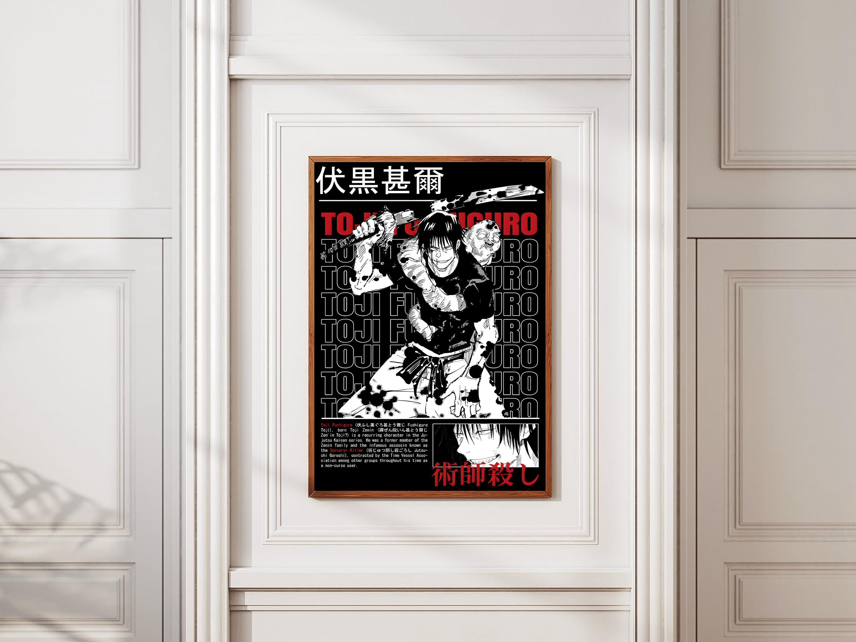 Jujutsu Kaisen Anime Toji Fushiguro Poster | Toji Fushiguro Wall Art ...