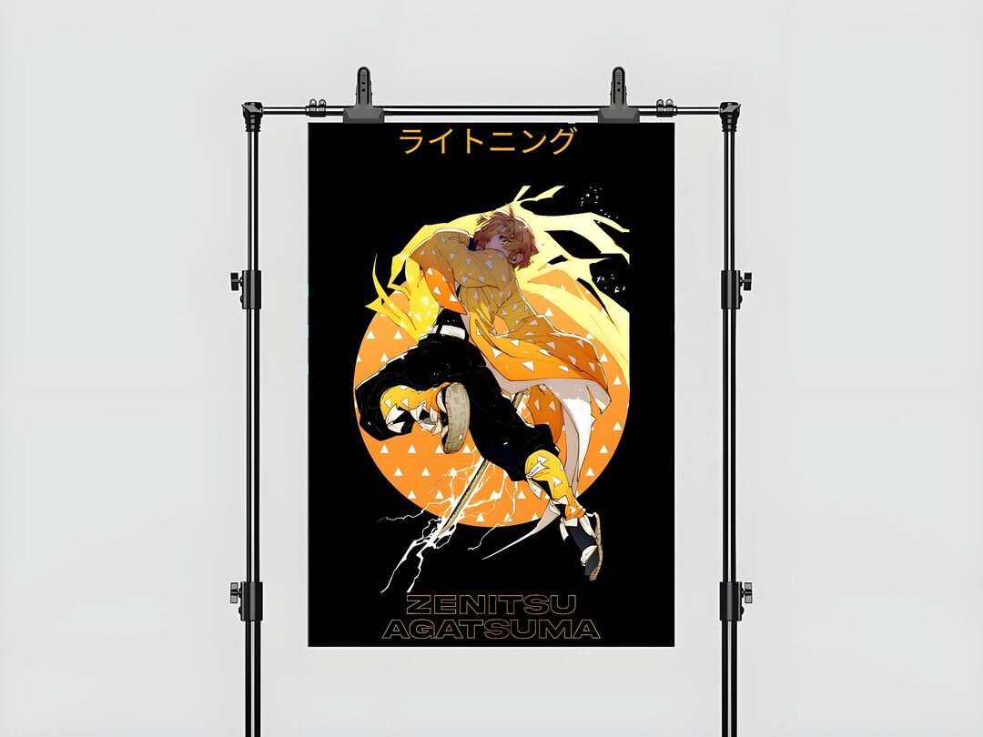 Demon Slayer Anime Zenitsu Poster | Zenitsu Wall Art | Demon Slayer ...