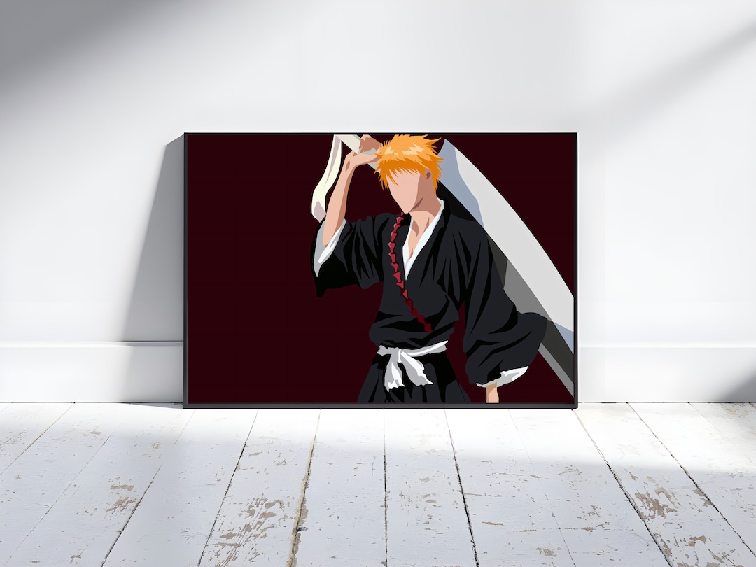Bleach Anime Ichigo Poster Ichigo Wall Art Bleach Hollow Poster High ...