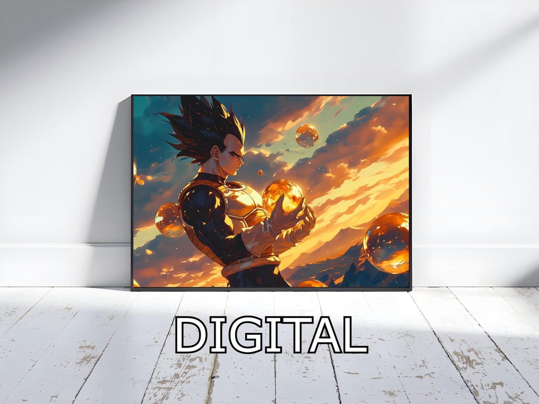 Dragon Ball Z Anime Vegeta Poster Vegeta Wall Art Vegeta Poster High ...