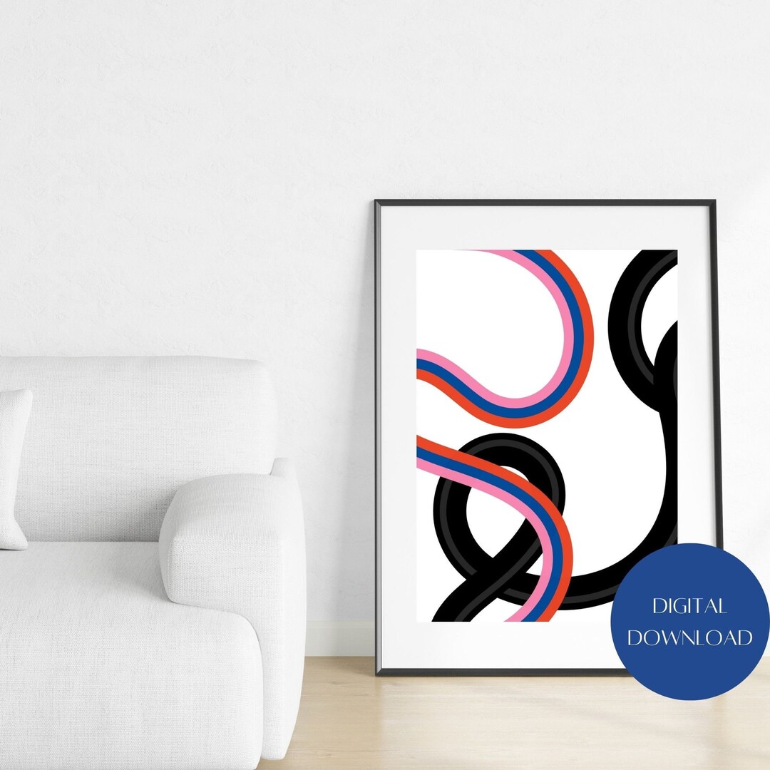 THE ROMY Printable Digital Modern Abstract Minimalist Wall Art Gallery ...