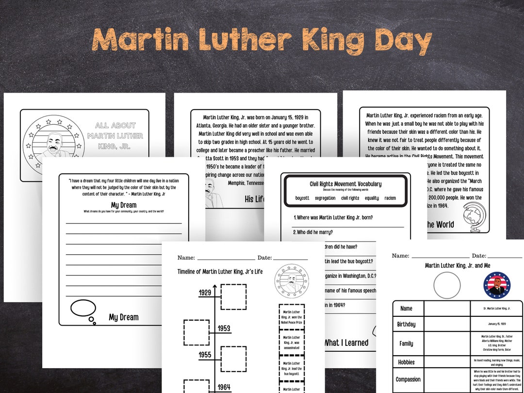 Martin Luther King Lesson Bundle, Martin Luther King Day Lesson ...