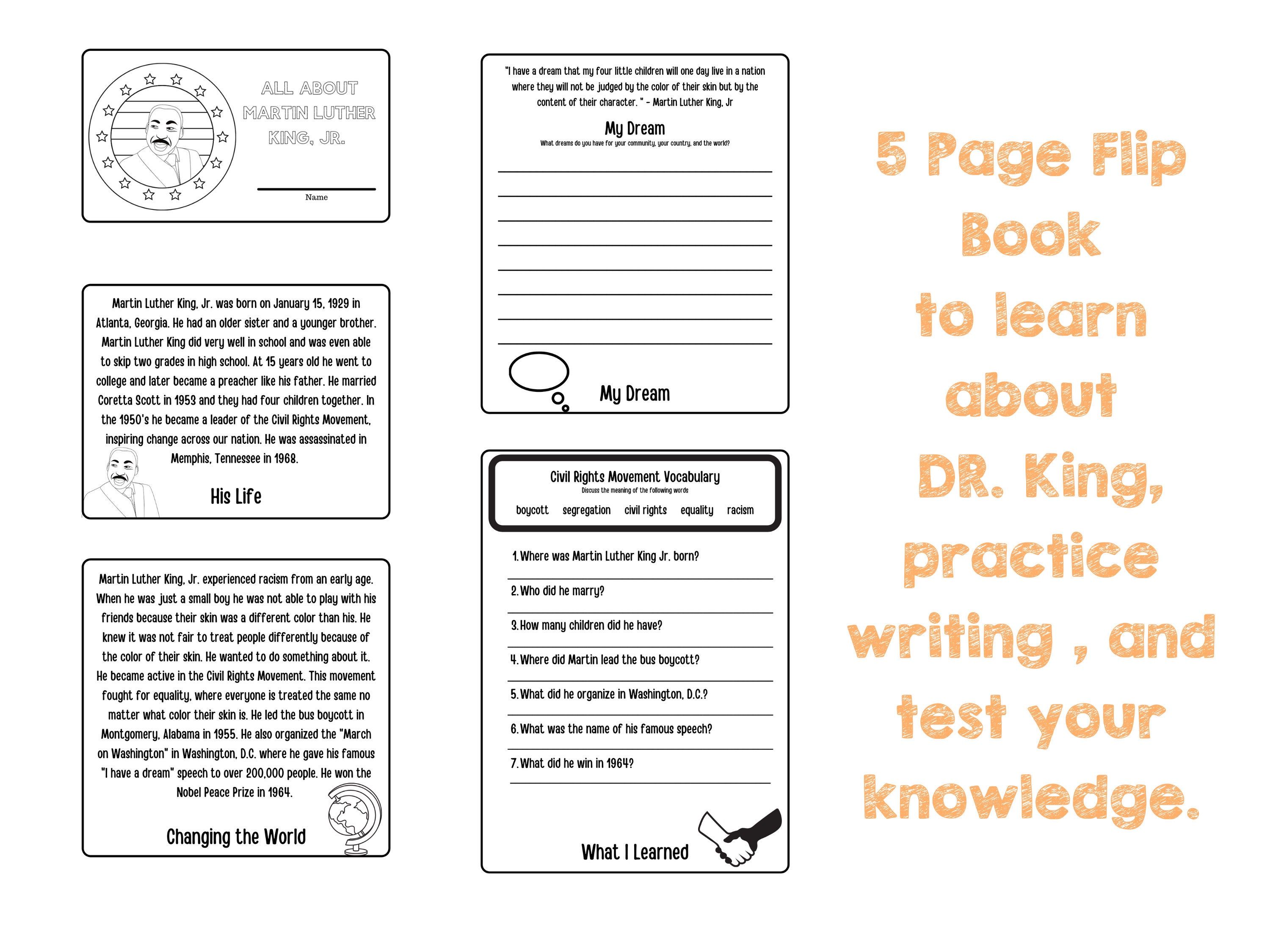 Martin Luther King Lesson Bundle, Martin Luther King Day Lesson ...