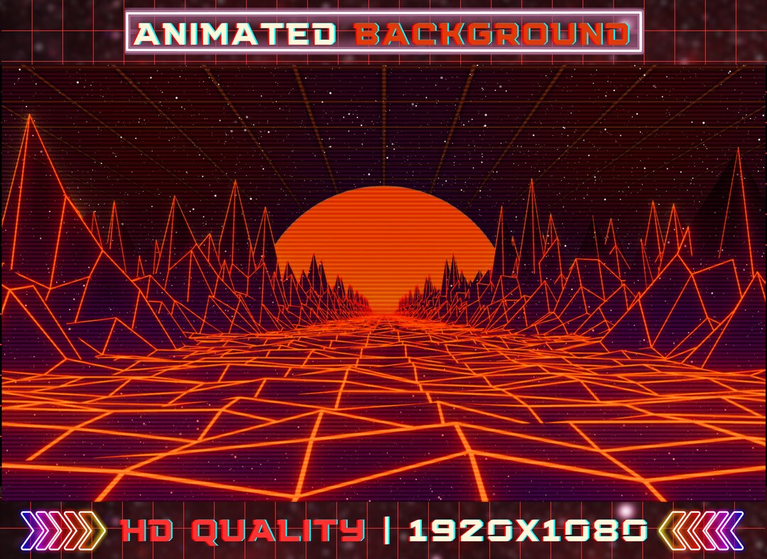 Animated Backgrounds 80's Style Animation Loop in Eevee - Etsy UK