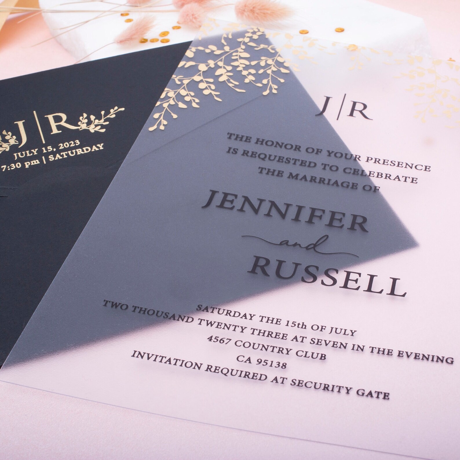 Transparent Invitation Acryclic Invite Elegant Invitation - Etsy