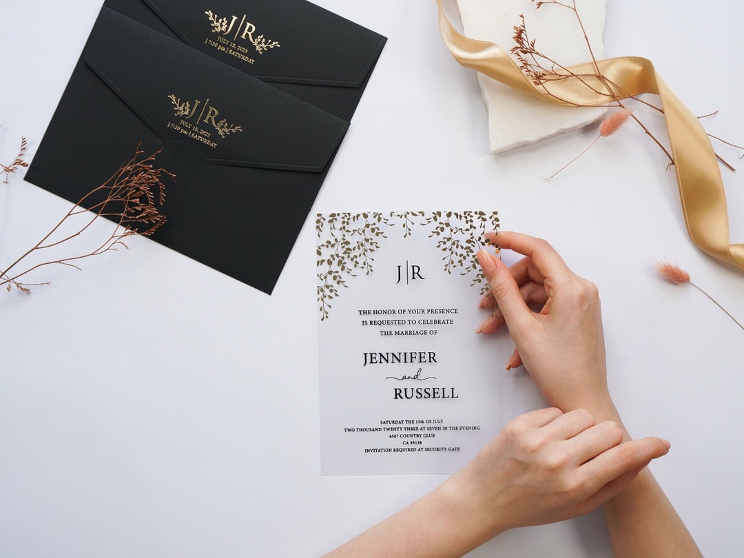 Transparent Invitation Acryclic Invite Elegant Invitation - Etsy