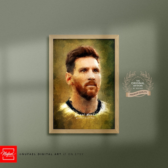 Lionel Messi Portrait-painting Art-football Memorial-gift for - Etsy