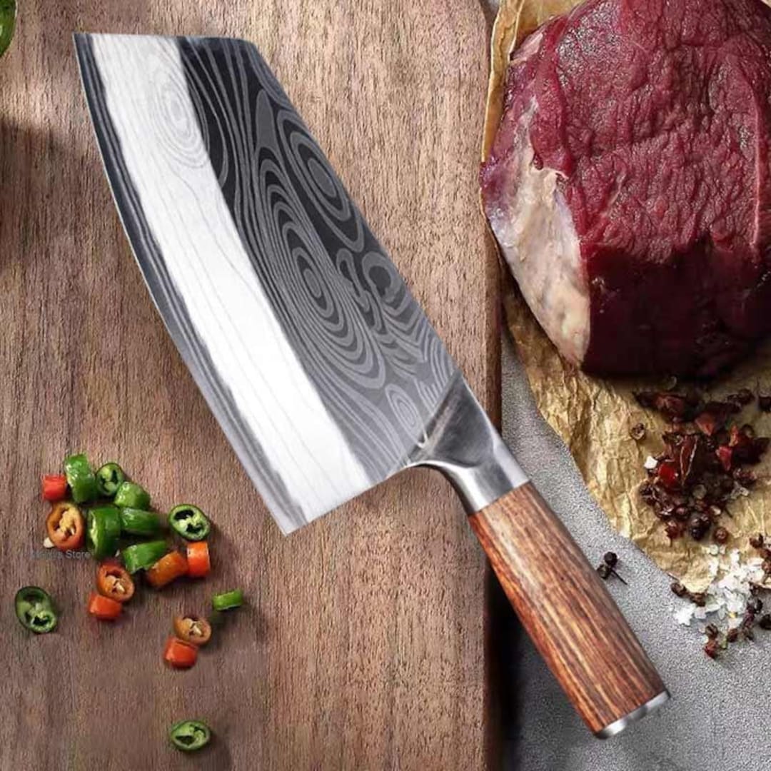 Kitchen Butcher Knife 7,5 Inch Damascus Chinese Chef Knife Stainless ...