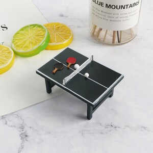 Dollhouse Pingpong Table, Mini Ping Pong Table With Balls, Dollhouse ...