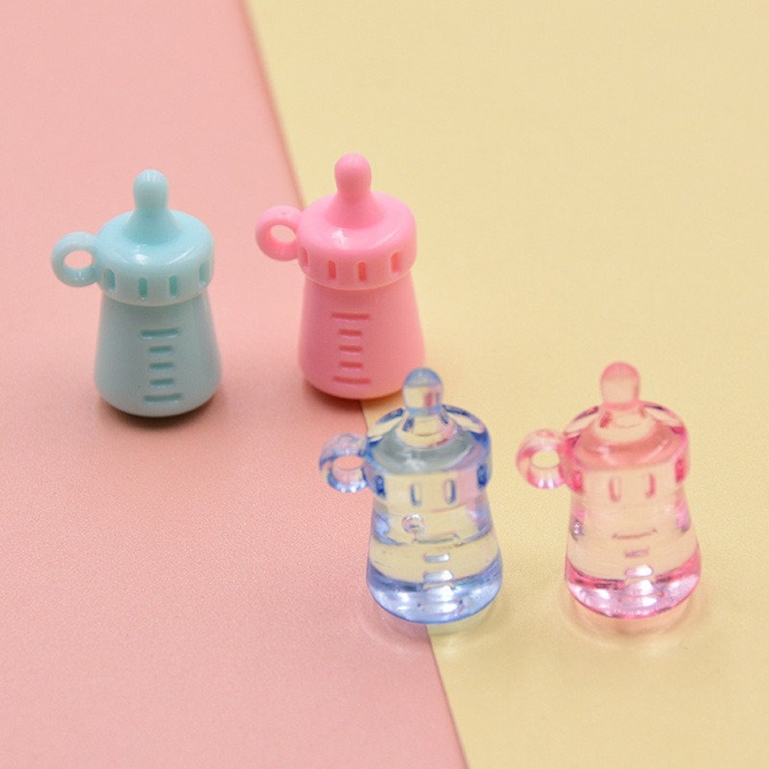 5pcs Baby Bottle Charms, Resin Miniature Pendant, DIY Jewelry ...
