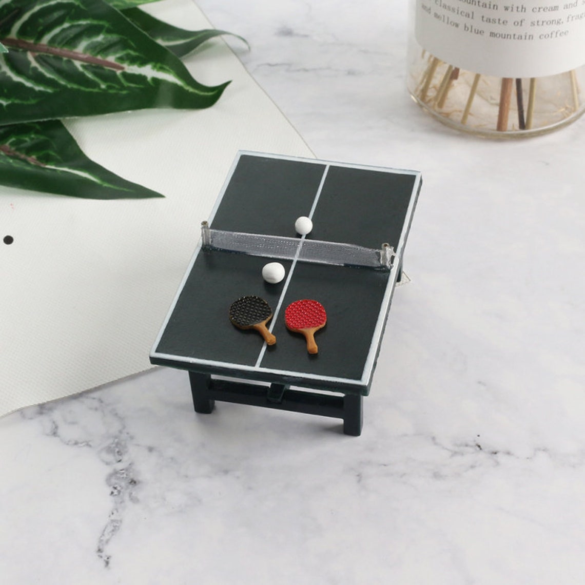 Dollhouse Pingpong Table Mini Ping Pong Table With Balls - Etsy