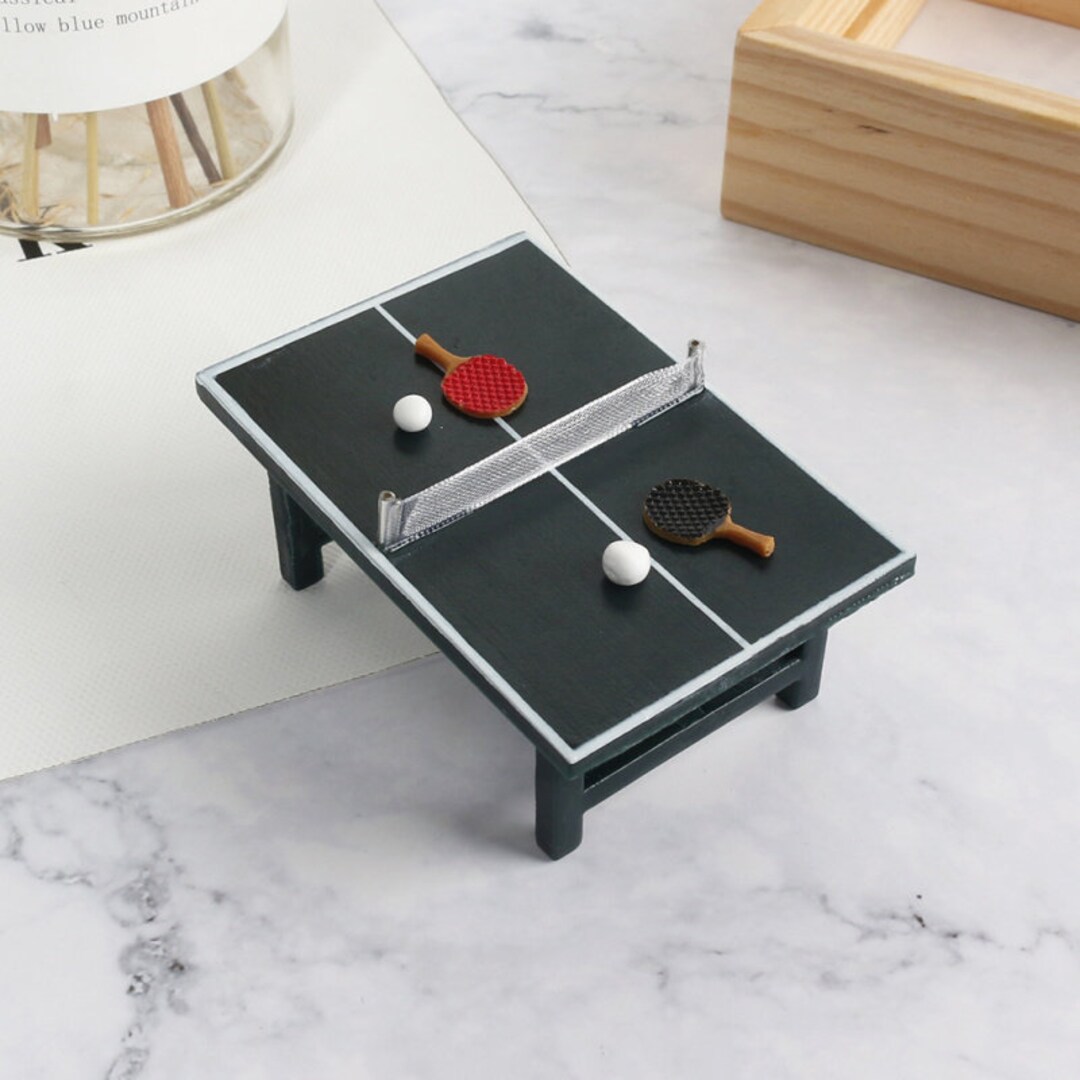 Dollhouse Pingpong Table, Mini Ping Pong Table With Balls, Dollhouse ...