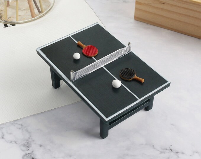 Dollhouse Pingpong Table, Mini Ping Pong Table With Balls, Dollhouse ...
