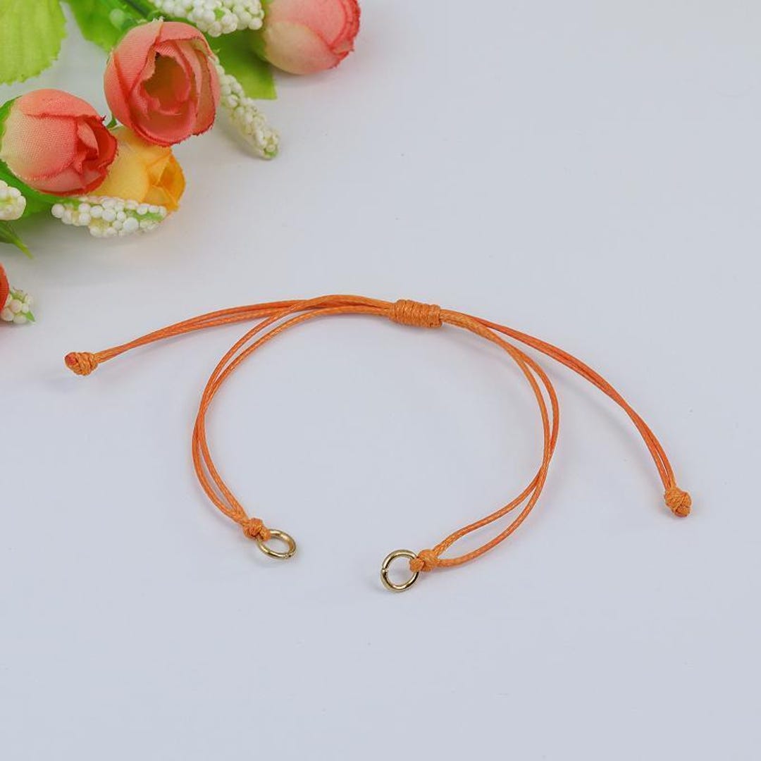 5/10pcs Half Finished Adjustable Cord Bracelet, DIY Bracelet Wax Cord ...