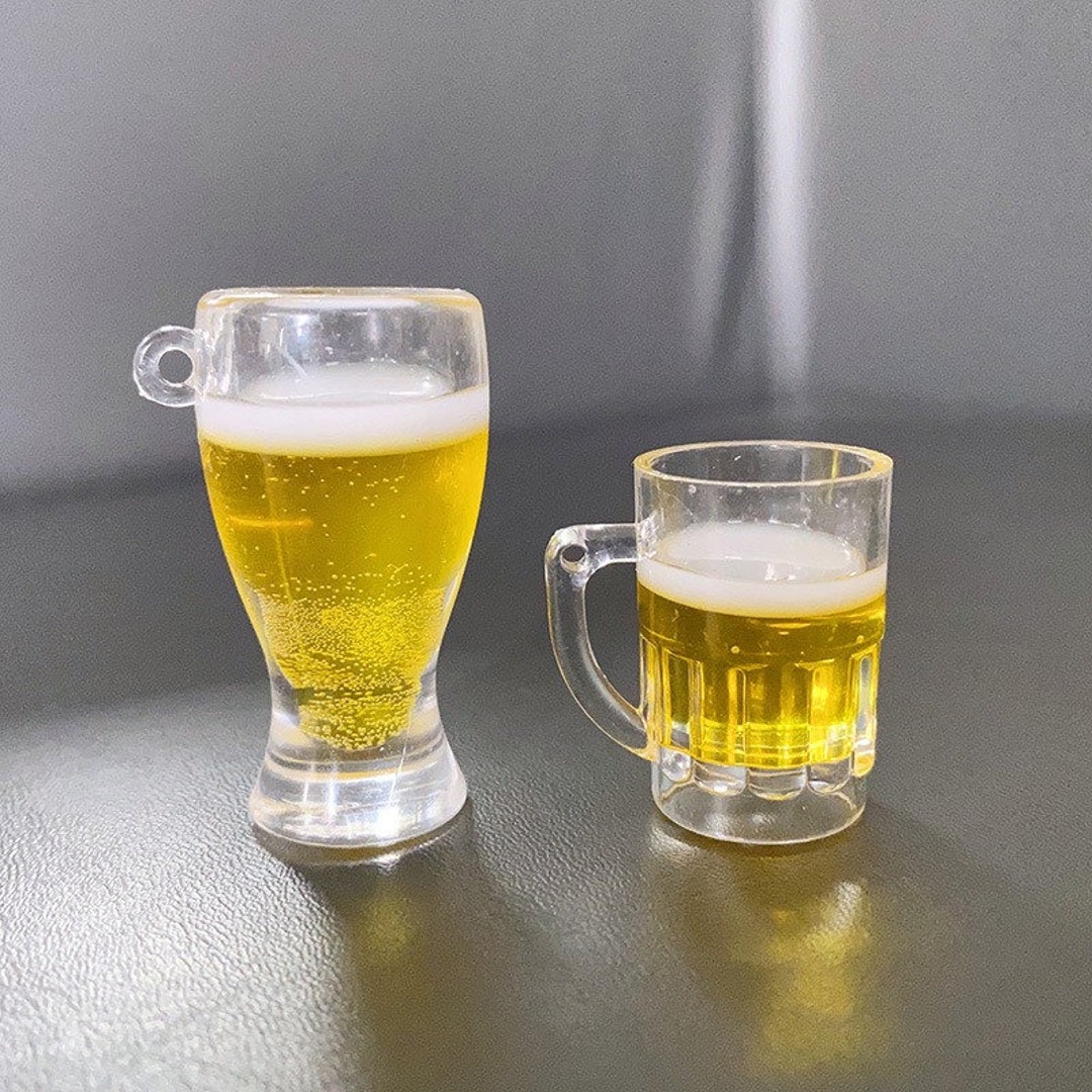 5pcs Mini Beer Charms, Resin Drink Pendant, Small Charm DIY Jewelry ...