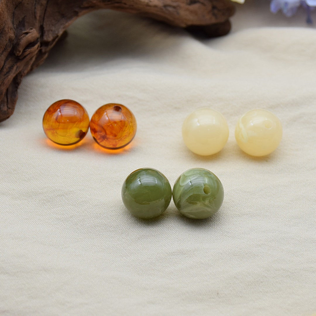5pcs Ballpoint Charms, Resin String of Beads Pendant, DIY Jewelry ...