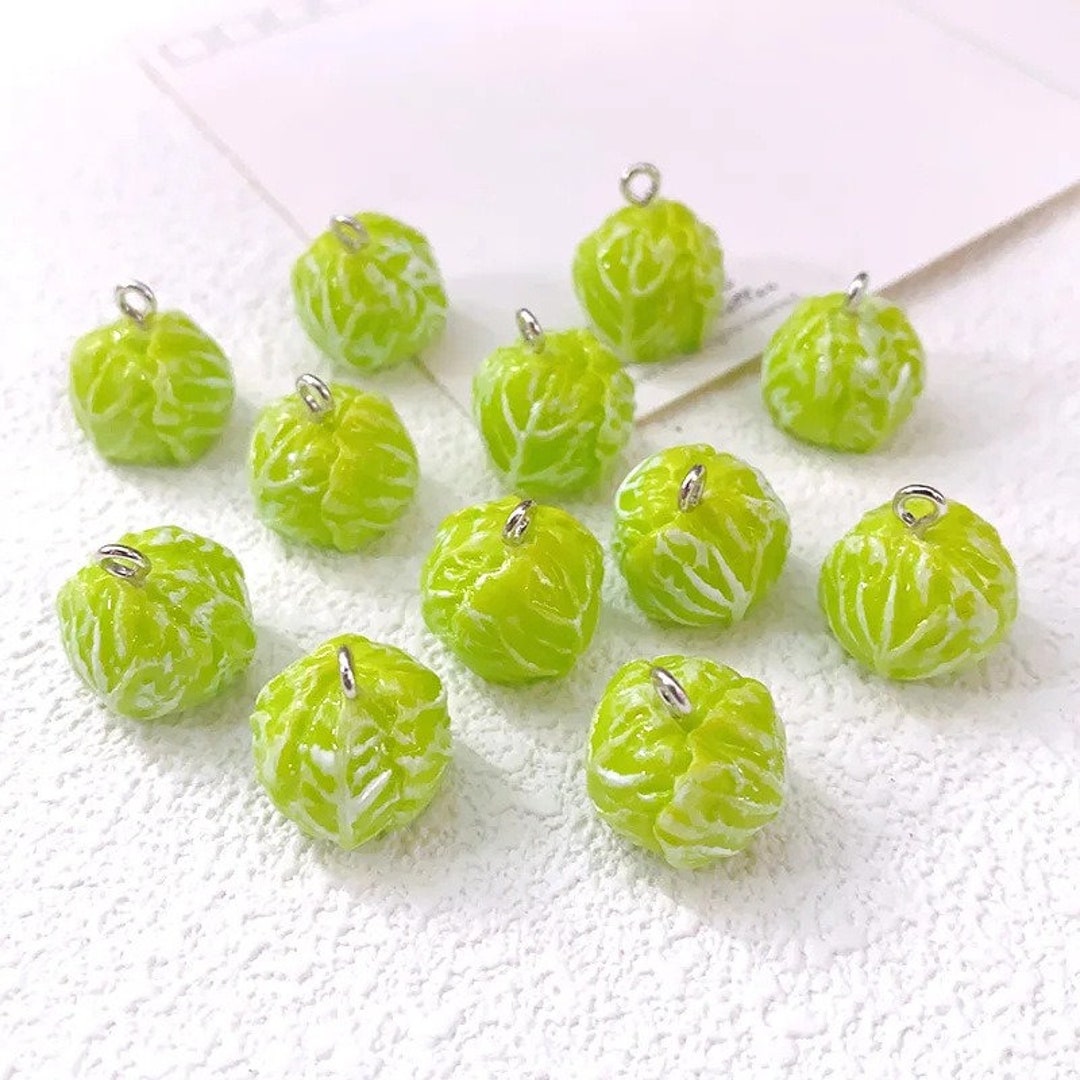 5/10pcs Cabbage Charms, Resin Food Pendant, DIY Jewelry Accessories ...