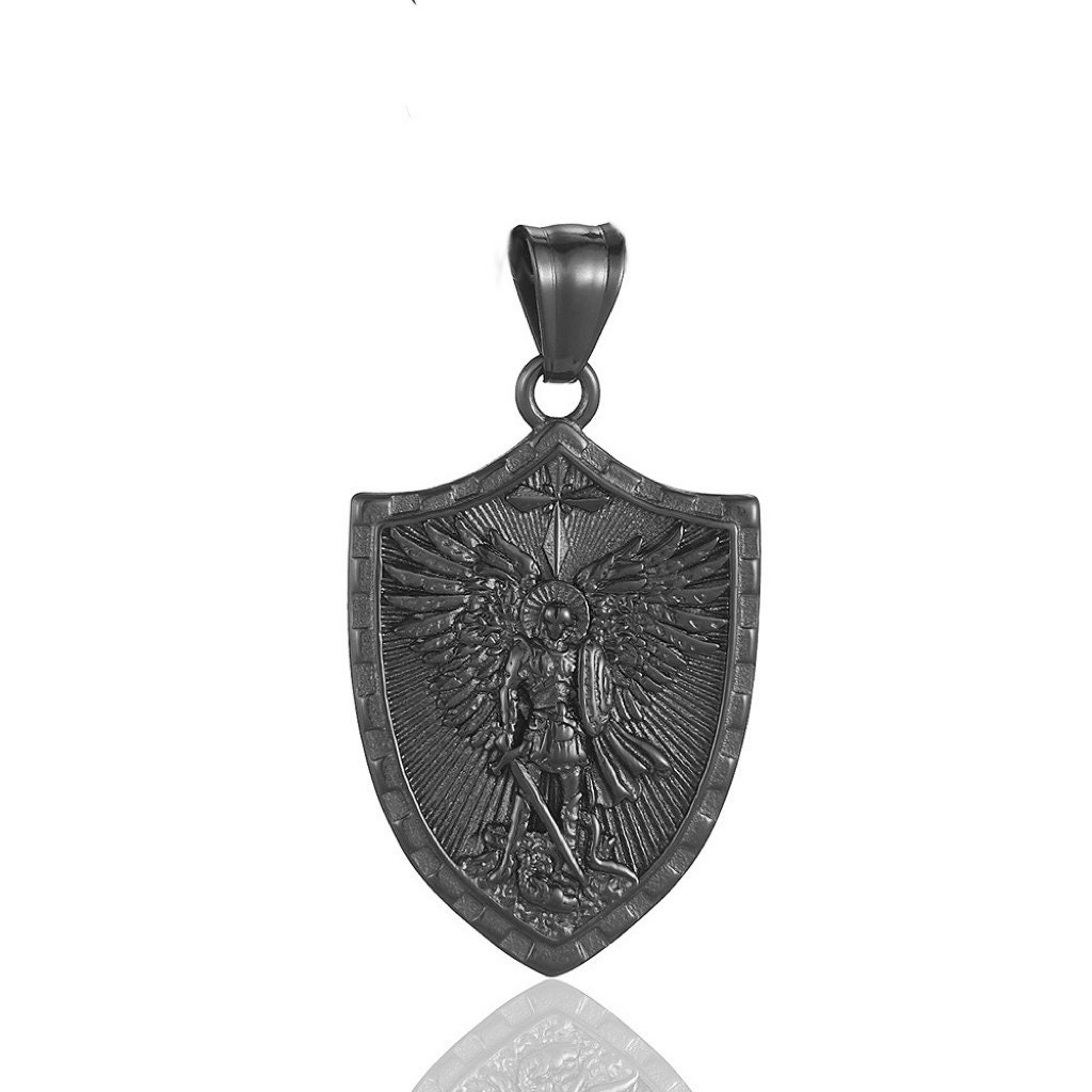 St. Michael the Archangel Pendant, Sword Warrior Charm, Titanium Steel ...