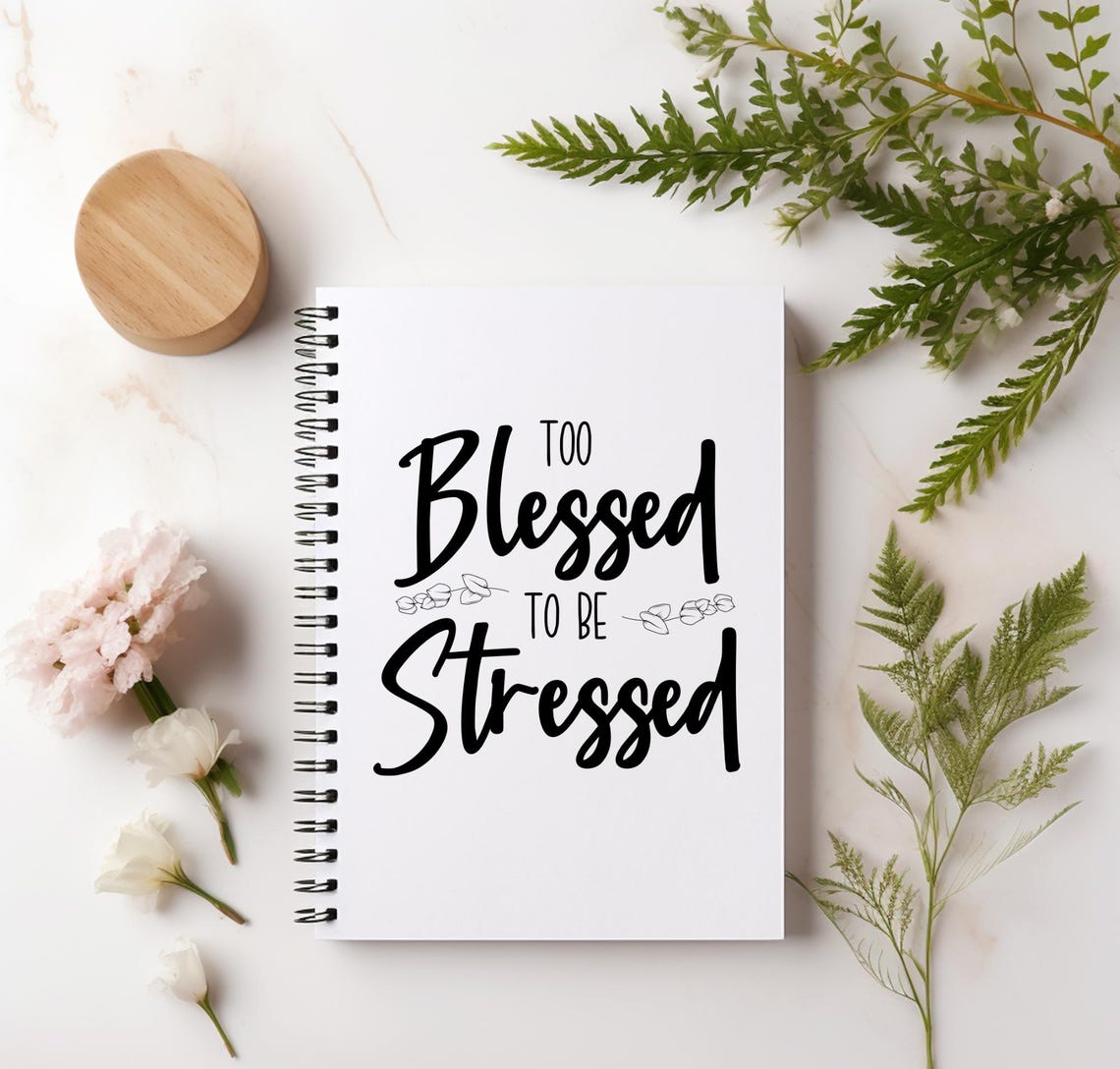 Christian Gratitude Journal, Too Blessed to Be Stressed, Daily Prayer ...