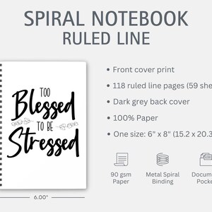 Christian Gratitude Journal, Too Blessed to Be Stressed, Daily Prayer ...