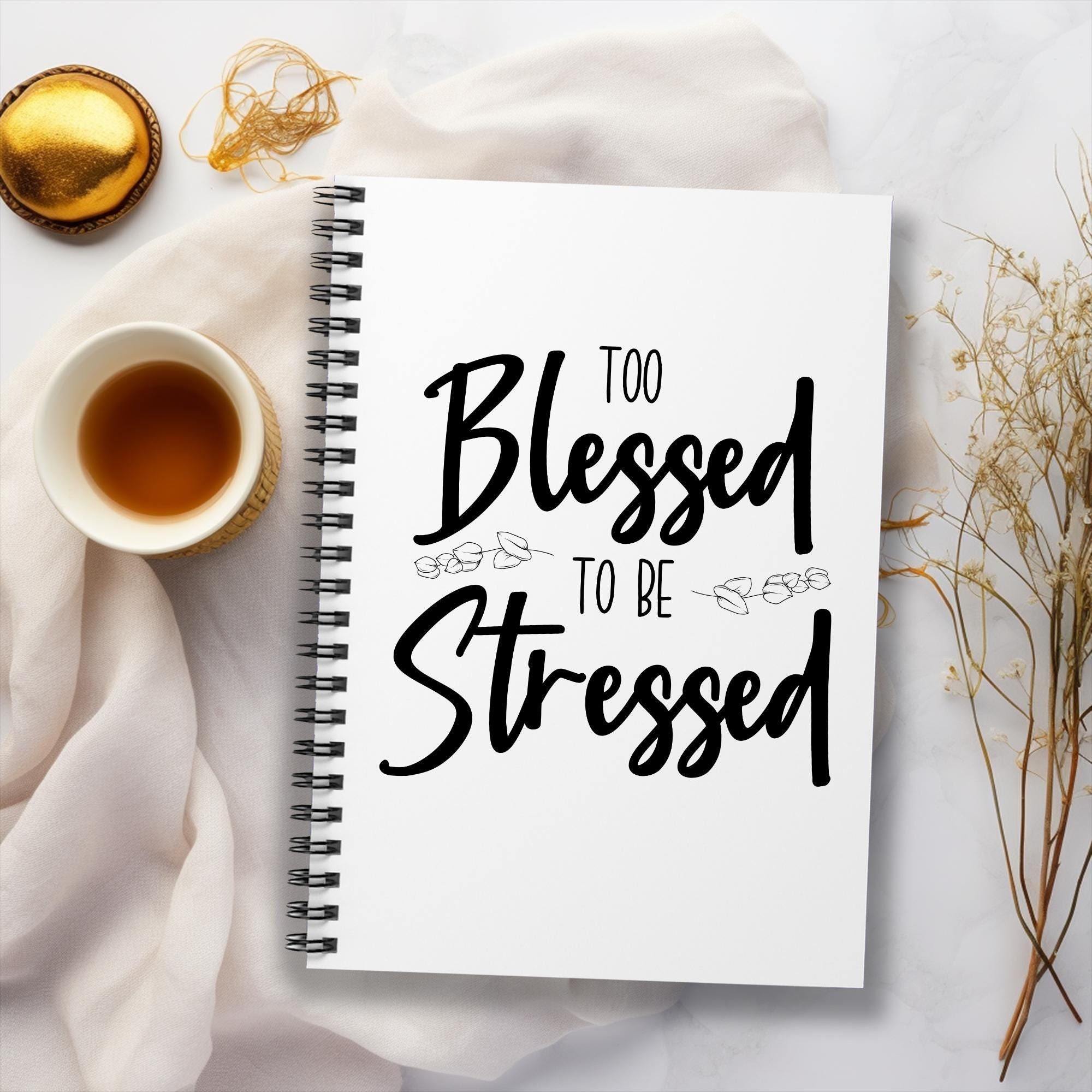 Christian Gratitude Journal, Too Blessed to Be Stressed, Daily Prayer ...