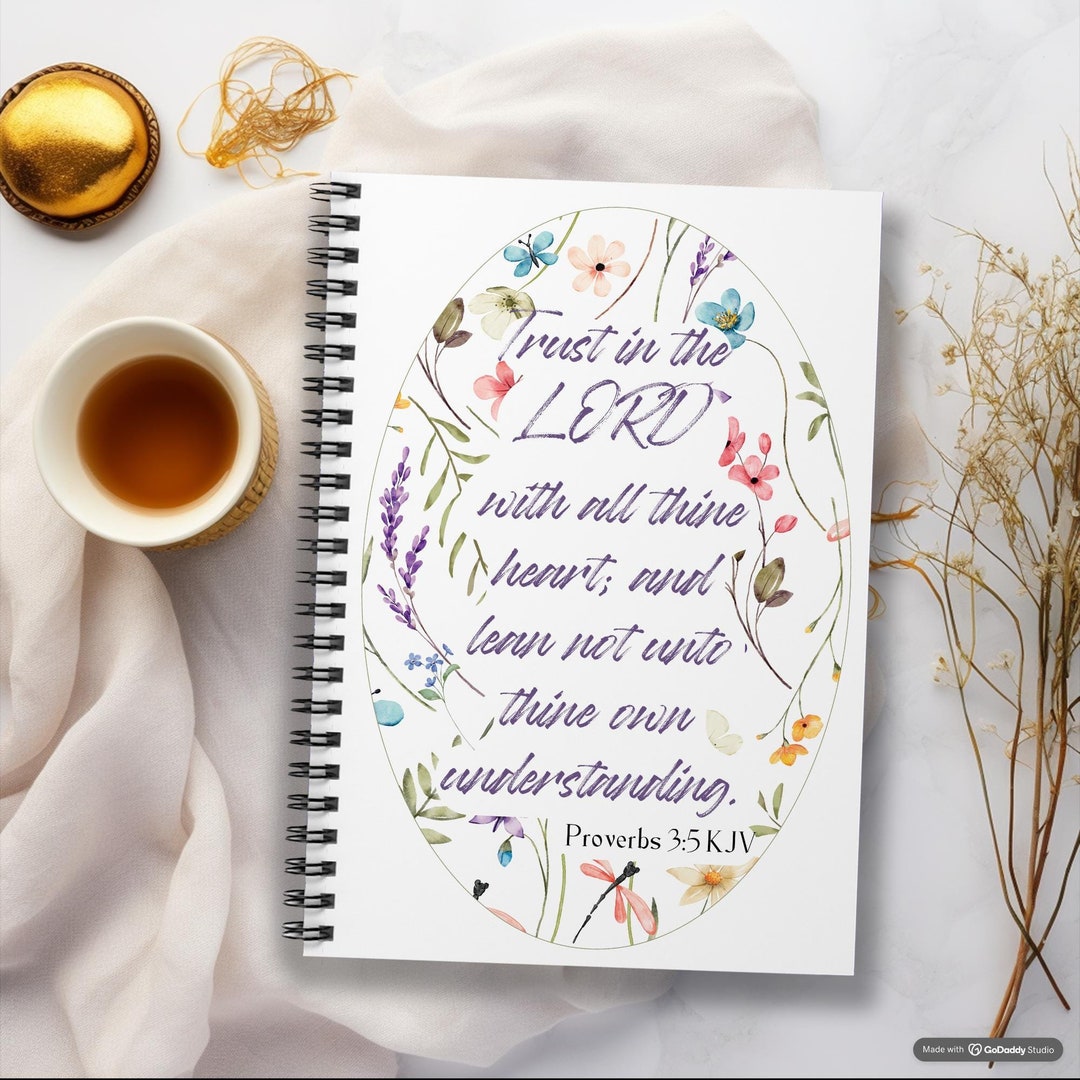 Bible Verse Notebook, Christian Spiral Notebook, Prayer Request Journal ...