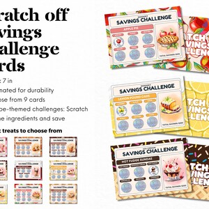 Scratch off Savings Challenge Cards Savings Tracker Money - Etsy