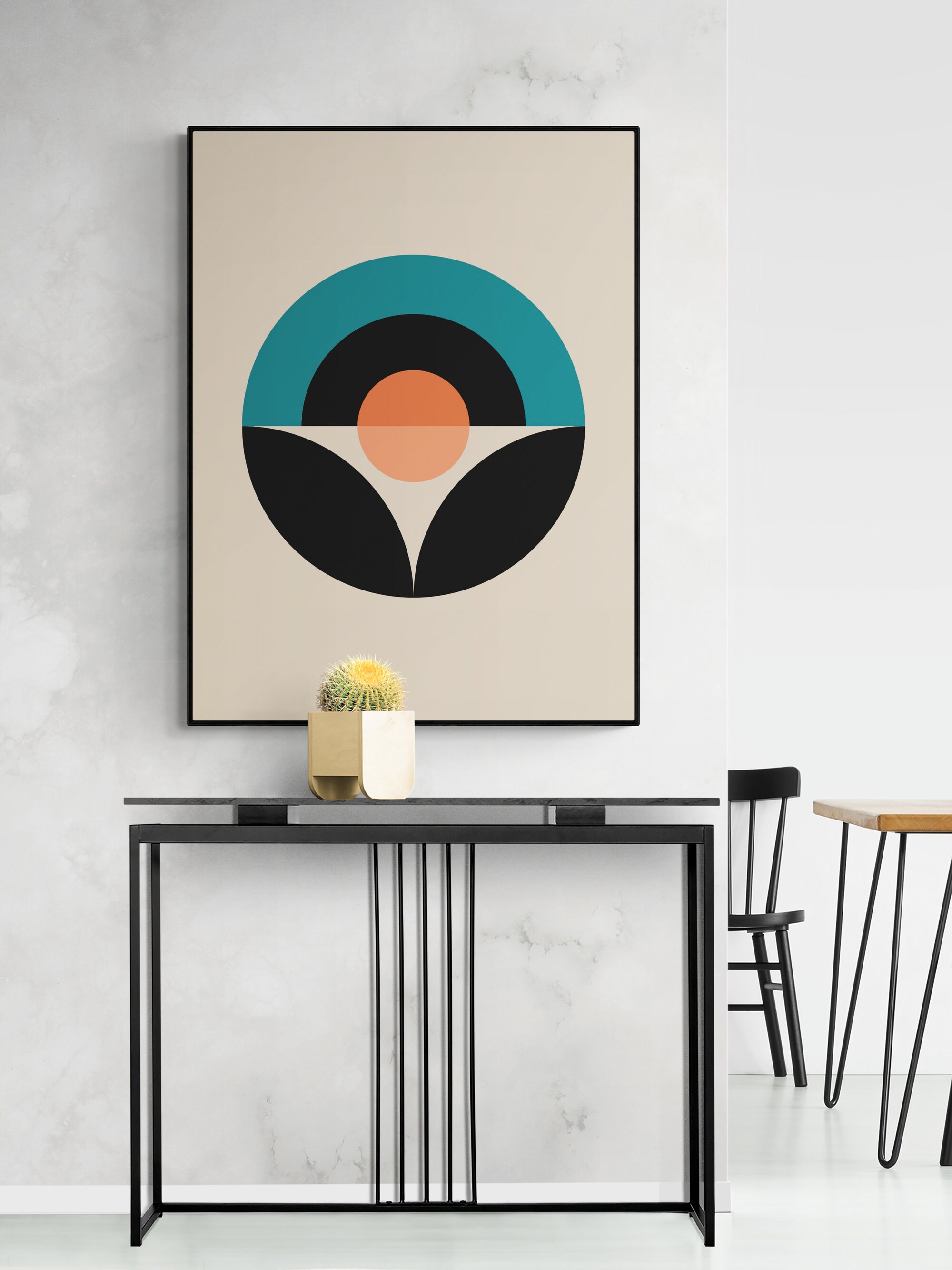 Mid Century Print Floral Mid Century Art Minimalist Art Mid-century ...