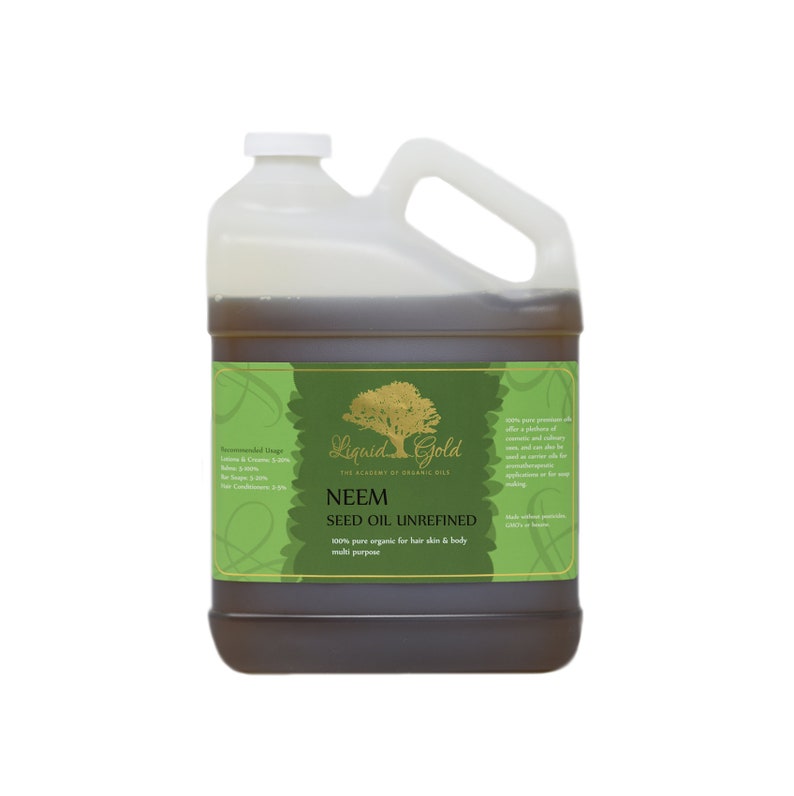 NEEM OIL UNREFINED 100% Pure Cold Pressed Organic Natural by Liquid ...