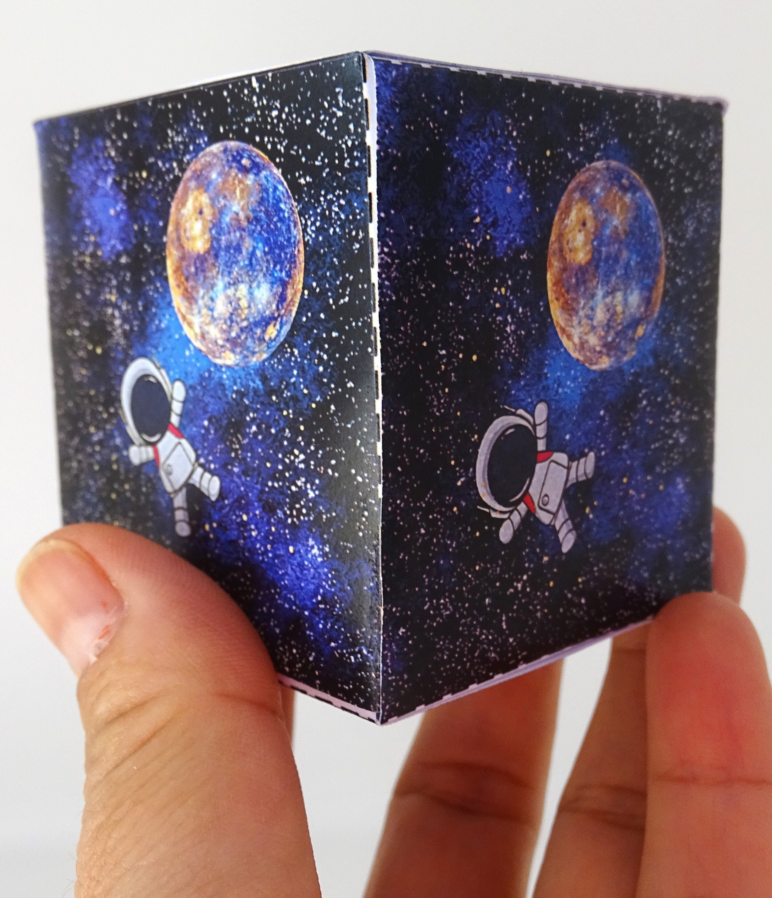 Space,earth and Astronaut Themed,cube Gift Box,for Space and Sky Lovers ...