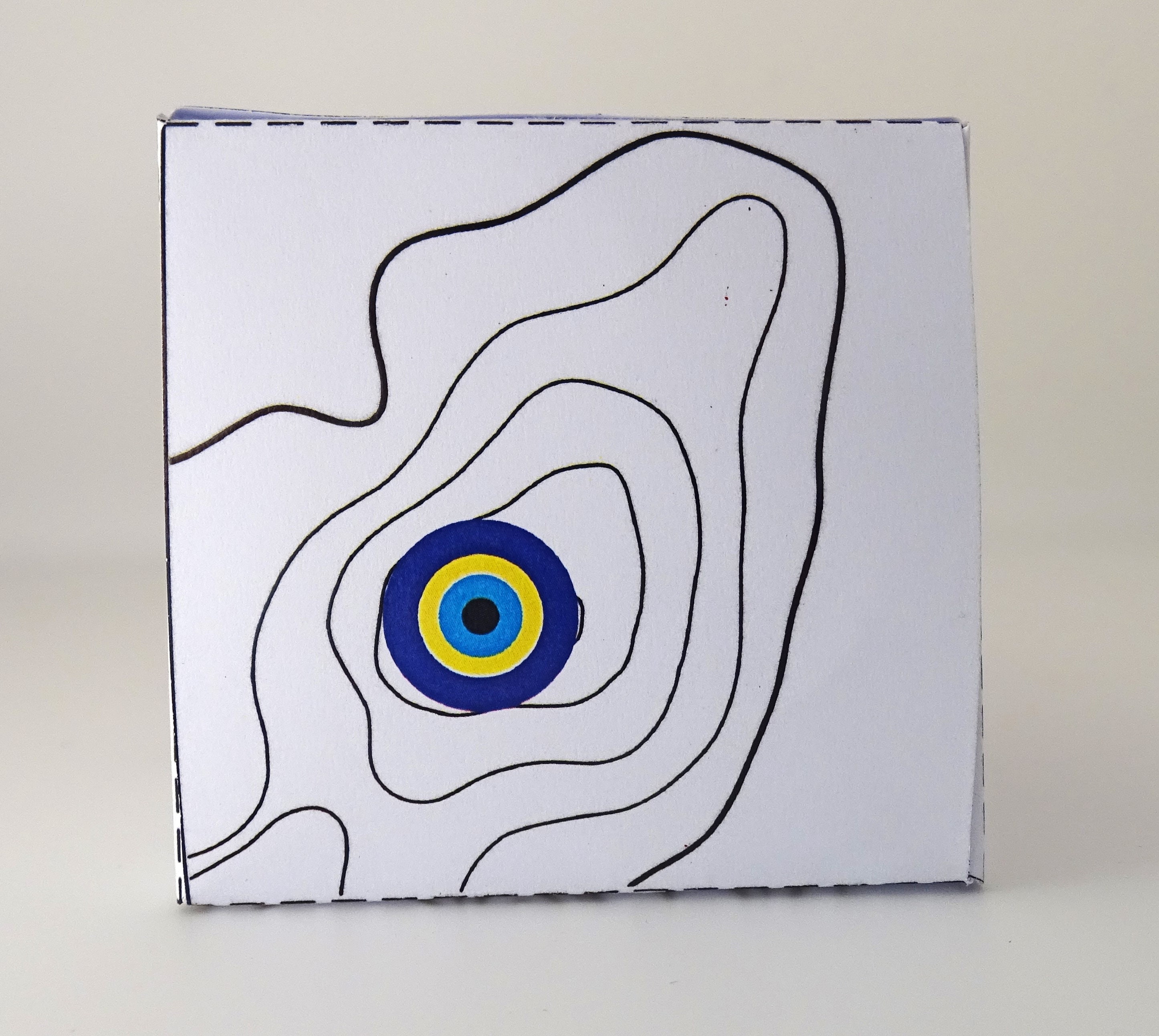 Printable Evil Eye Gift Box | Cube Box Template | DIY Party Favor Box ...