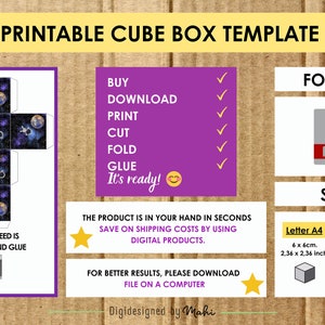 Astronaut Gift Box | Space Themed Cube Gift Box | Outer Space Party ...