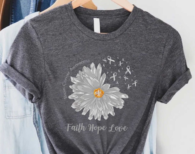 Brain Cancer Awareness Shirt, Brain Cancer Shirt, Brain Cancer Fighter ...