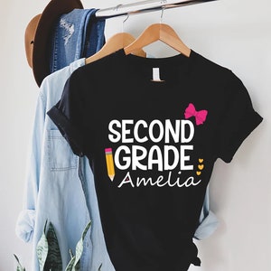 Second Grade Team Shirt, Personalized Second Grade Gift, First Days of ...