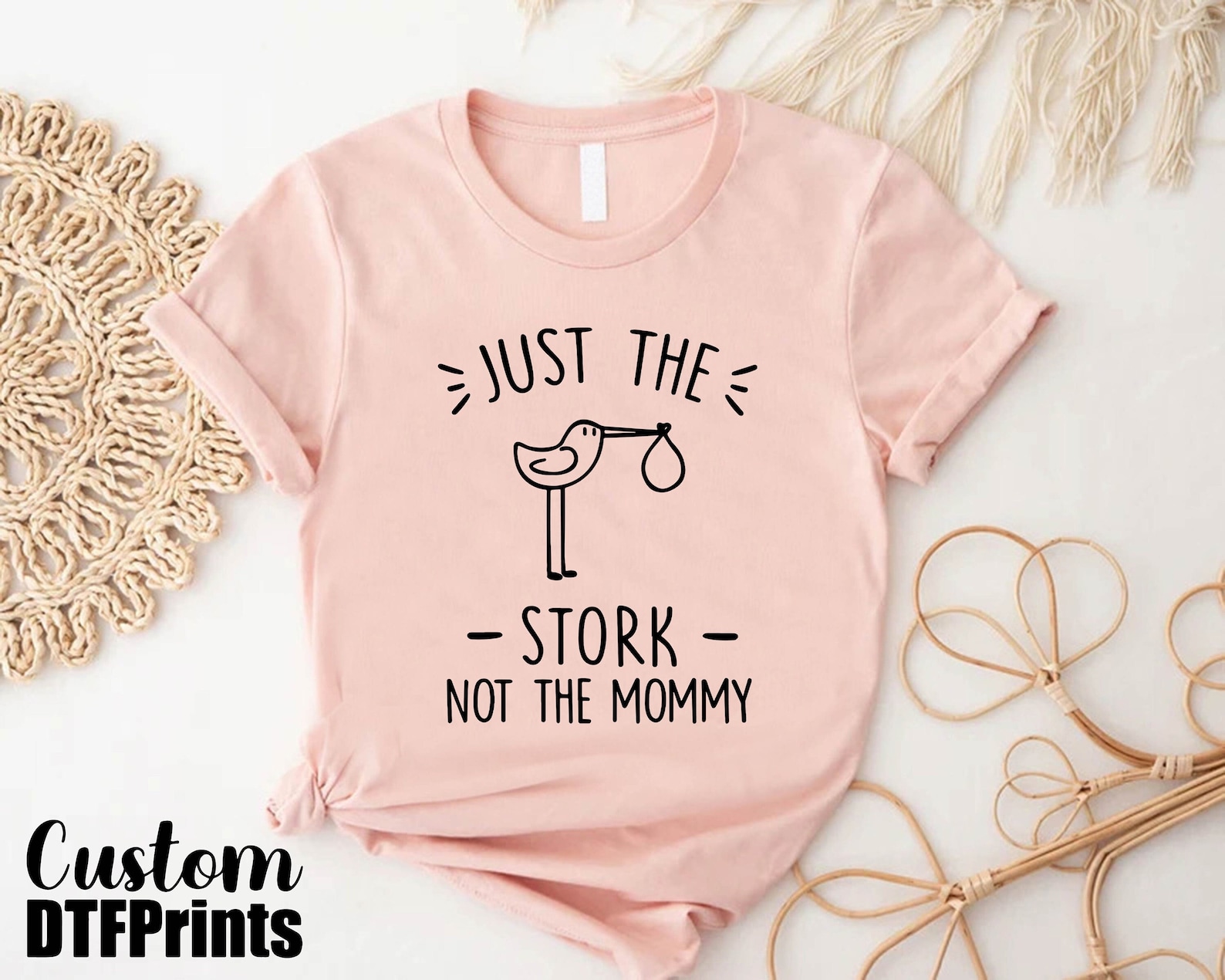 Surrogacy Shirt, Just the Stork Not the Mommy Tee, Womens Maternity Tee ...
