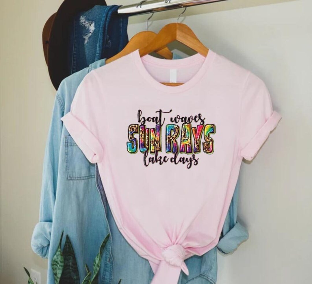 Sun Rays Shirt, Boat Waves Sun Rays Lake Days Shirt, Summer Tee, Summer ...