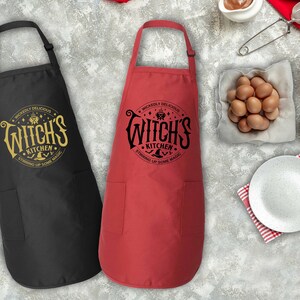 Witch's Kitchen Apron,halloween Witchy Apron, Witches in the Kitchen ...
