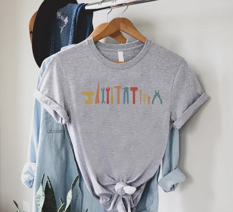 Hand Tools T-shirt, Handy Worker Dad Shirt, Repair Tools Shirt, the ...