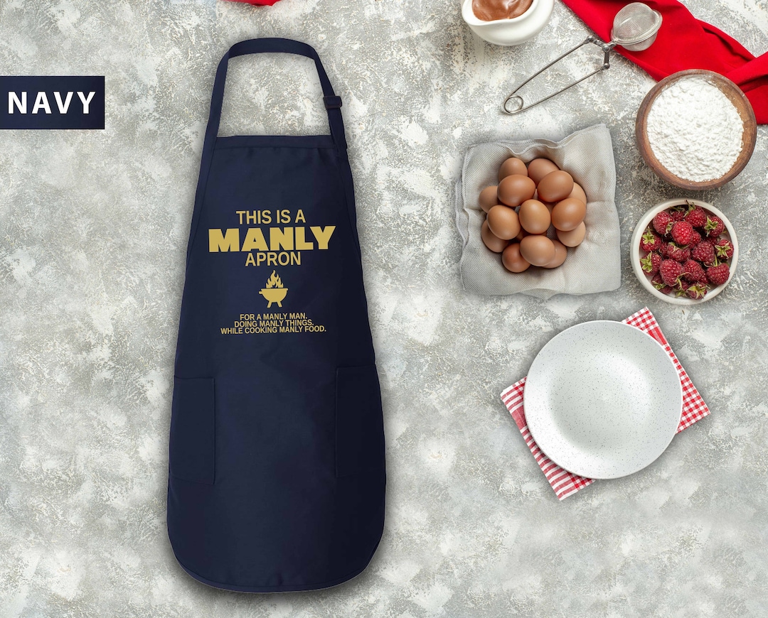 Manly Apron, King of Barbeque Apron, Chef Dad Gift, Christmas Gift for ...