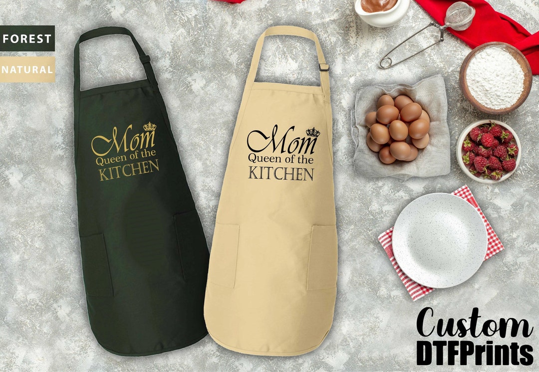 Mom Apron, Mom Queen of the Kitchen Apron, Mothers Day Gift,baking ...