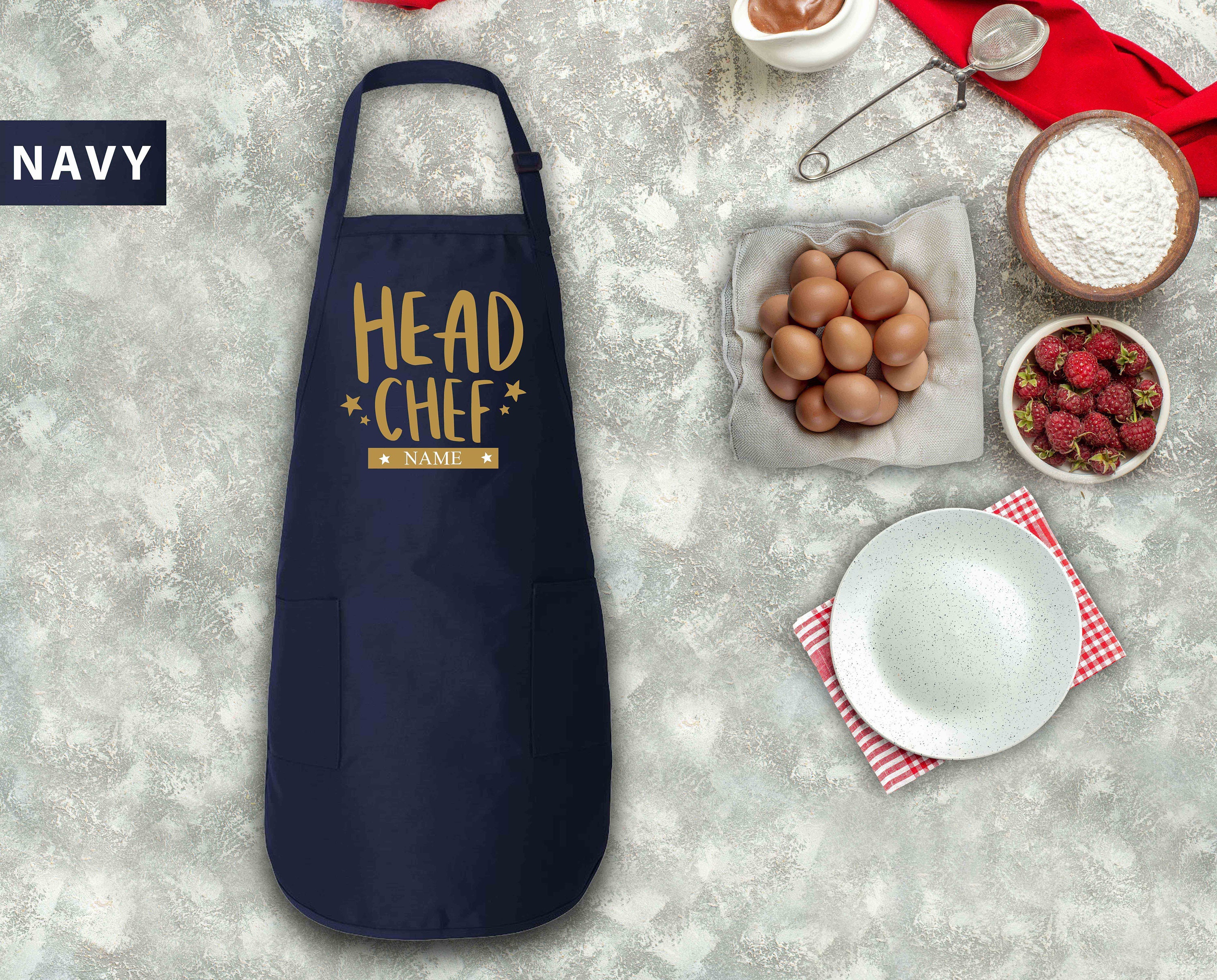 Head Chef Sous Chef Apron, Couple Matching Gift, Personalized Kitchen ...