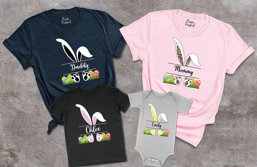 Custom Easter Shirt, Matching Family Easter Shirt, Personalized Bunny ...