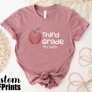 Personalized 3rd Grade Teacher Tshirt, Custom Third Grade Teacher Gift ...